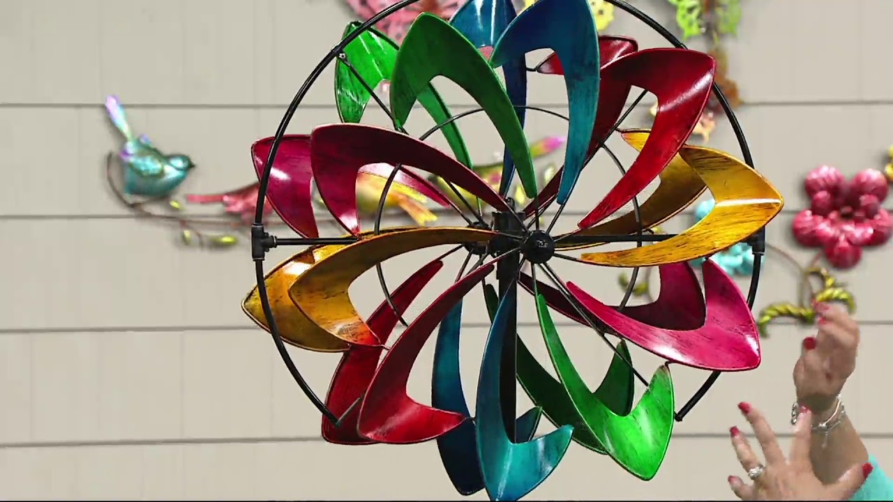 Plow & Hearth 6' Decorative Flower Sprinkler Spinner on QVC - YouTube