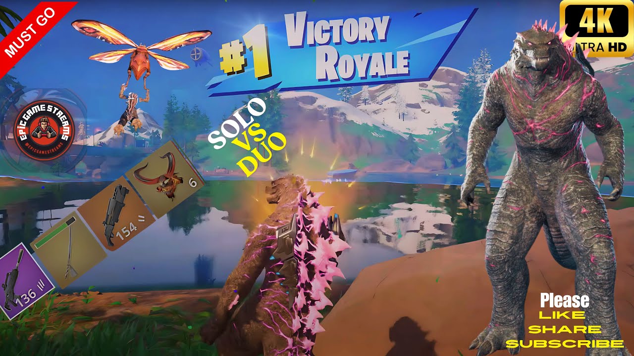 Fortnite Chapter 6 DUO - EPIC SHOWDOWN Victory Royale with Godzilla ...