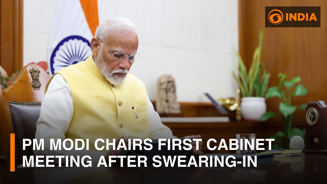 India's PM Modi chairs first cabinet meeting after swearing-in | DD ...