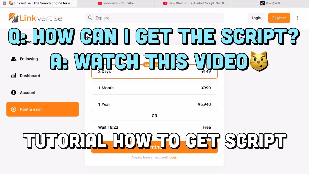 Tutorial on how to get script - YouTube