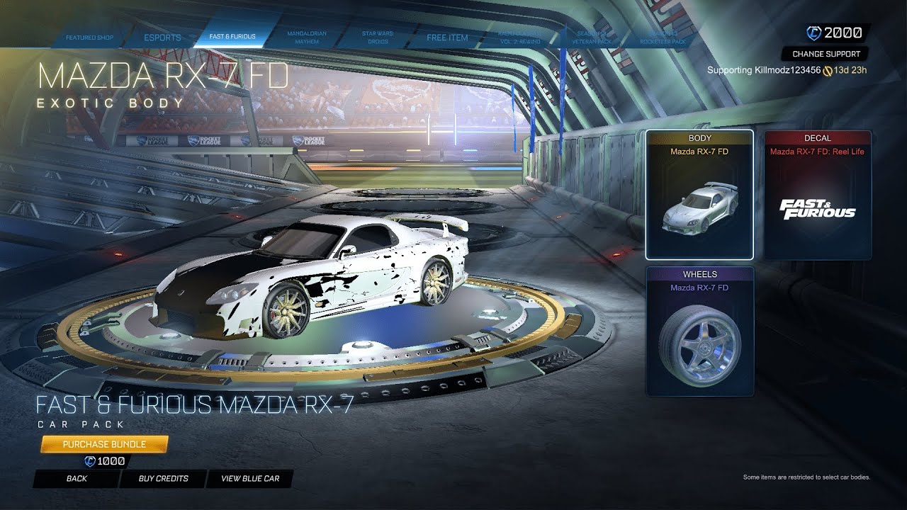 *NEW* Mazda RX-7 Car In Rocket League! (Fast & Furious Cars Rocket ...