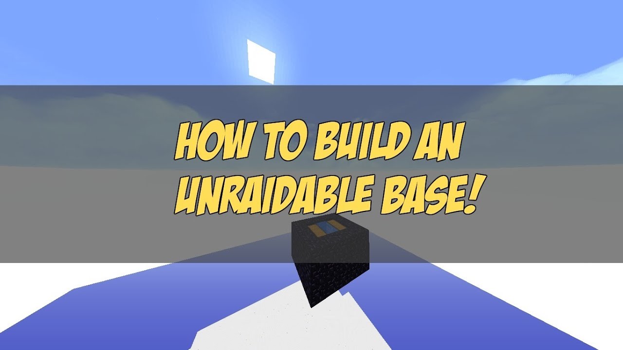 Minecraft: How To Build An Unraidable Base! - YouTube