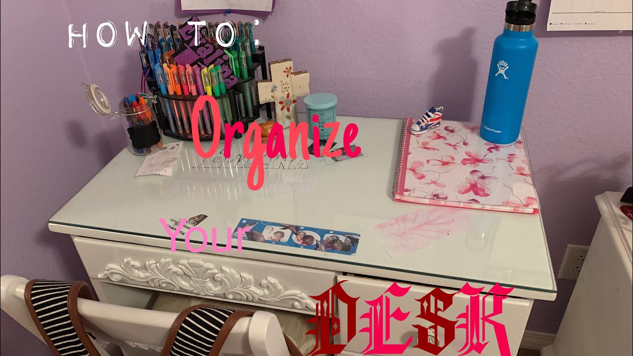 How To Keep Your Desk Clean/tour - YouTube