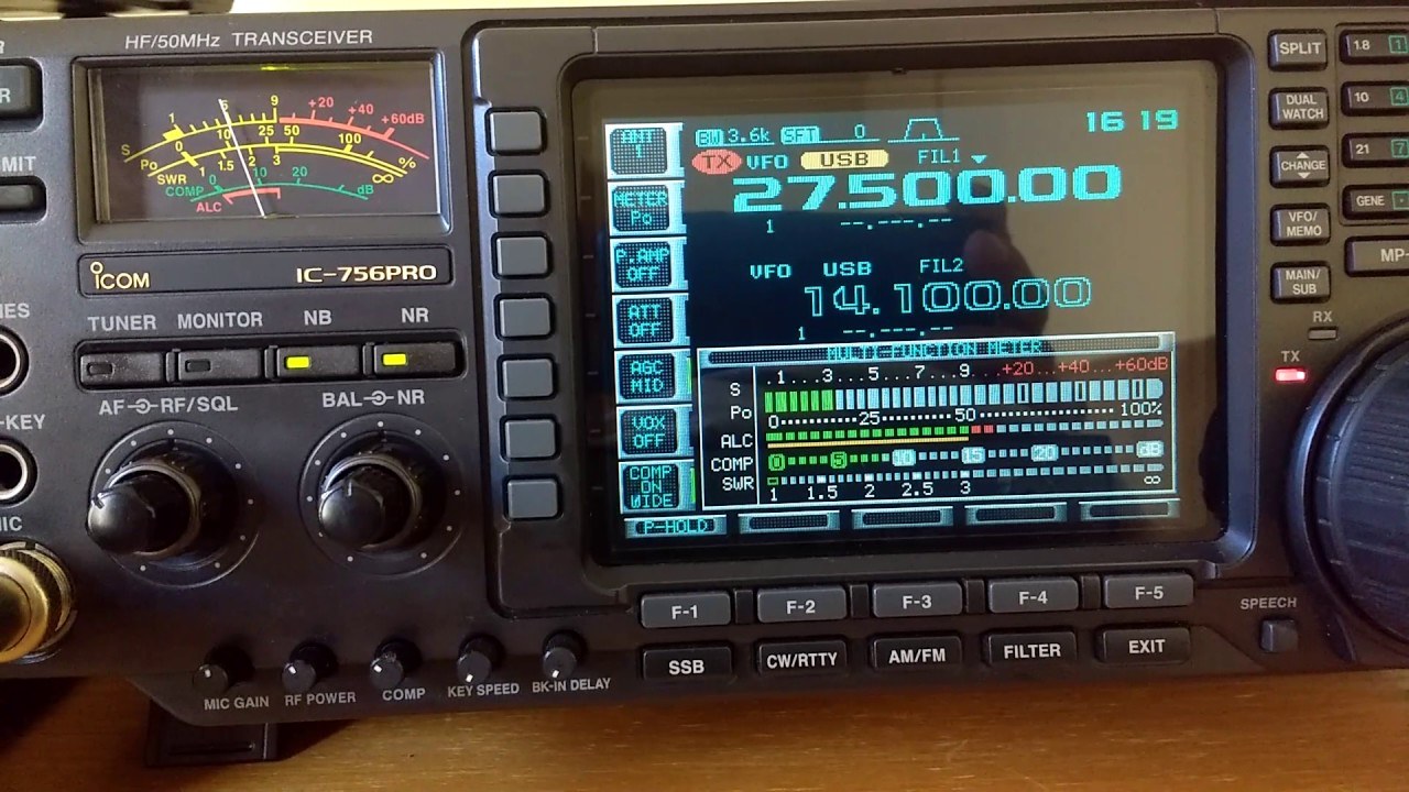 Teste Icom IC 756 Pro - com DJ - YouTube