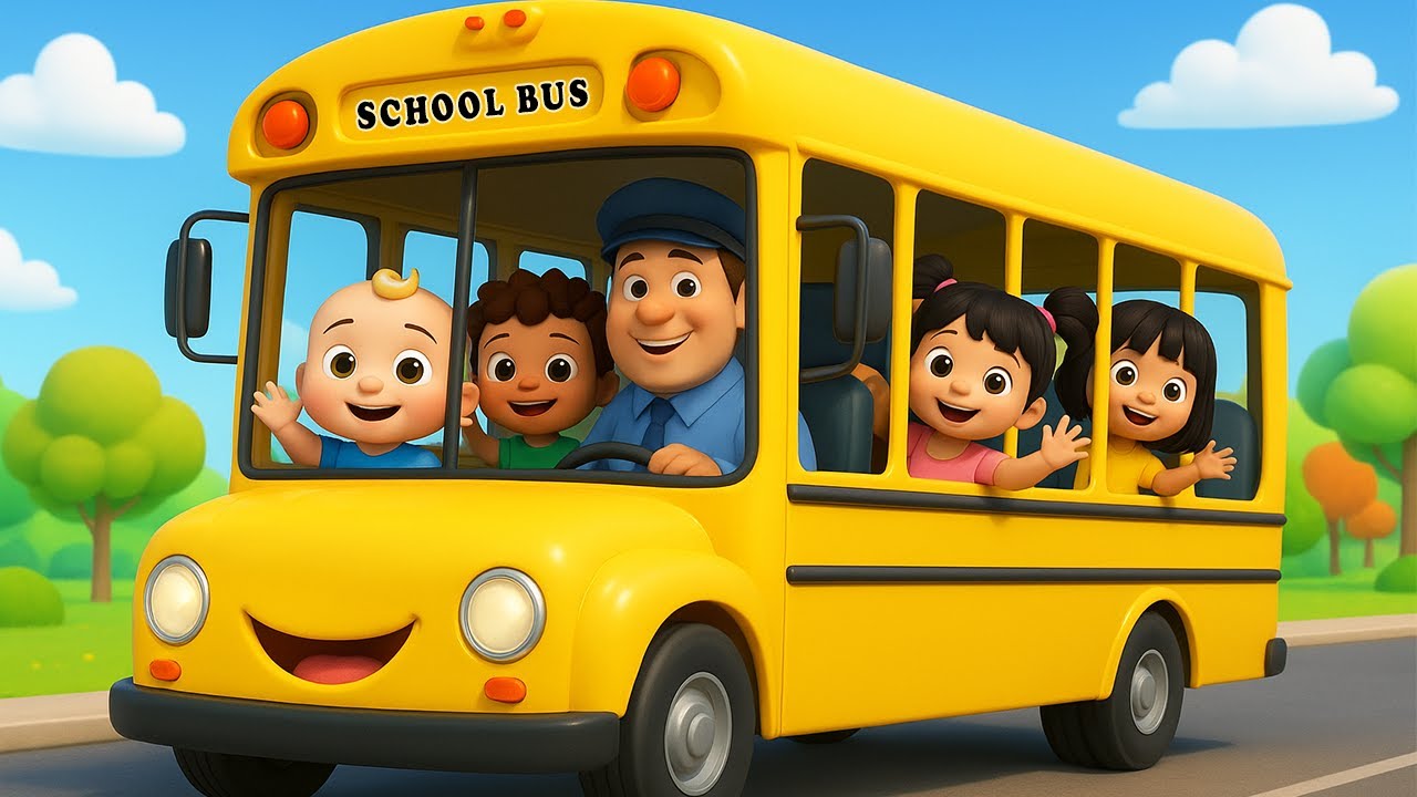 Wheels on the Bus | Cocomelon Style Fun Kids Song with JJ and Friends ...