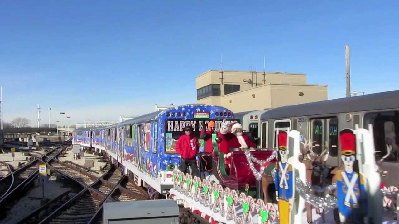 CTA Holiday Train at Howard Station - YouTube