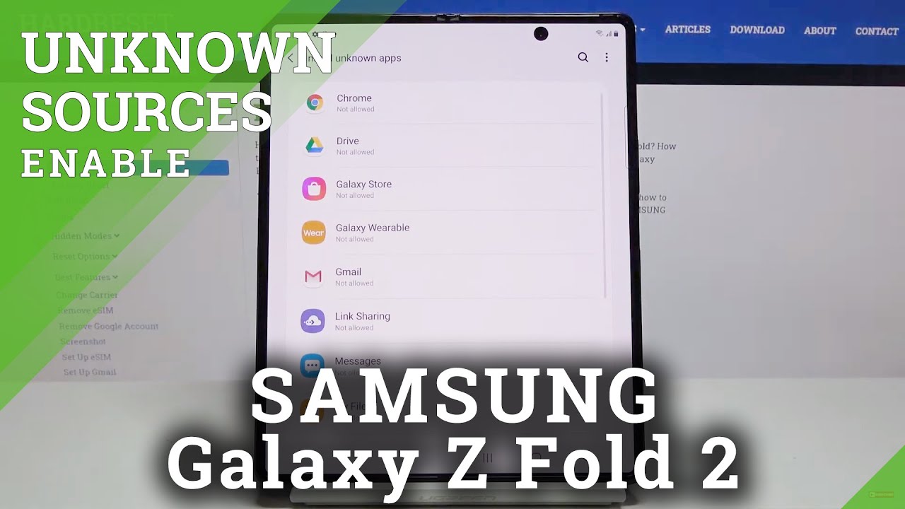 How to Allow Unknown Sources in SAMSUNG Galaxy Z Fold 2 – Manage App ...