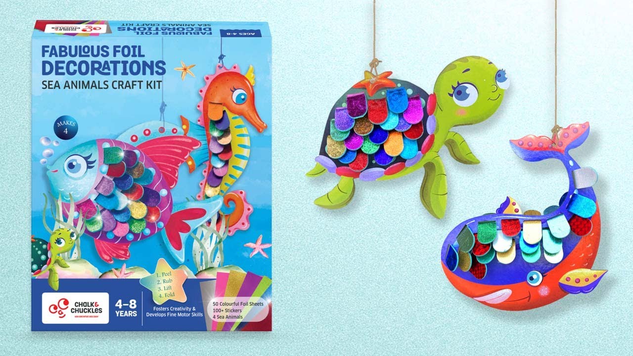 Chalk and Chuckles Fabulous Foil Decorations-Sea Animals - YouTube