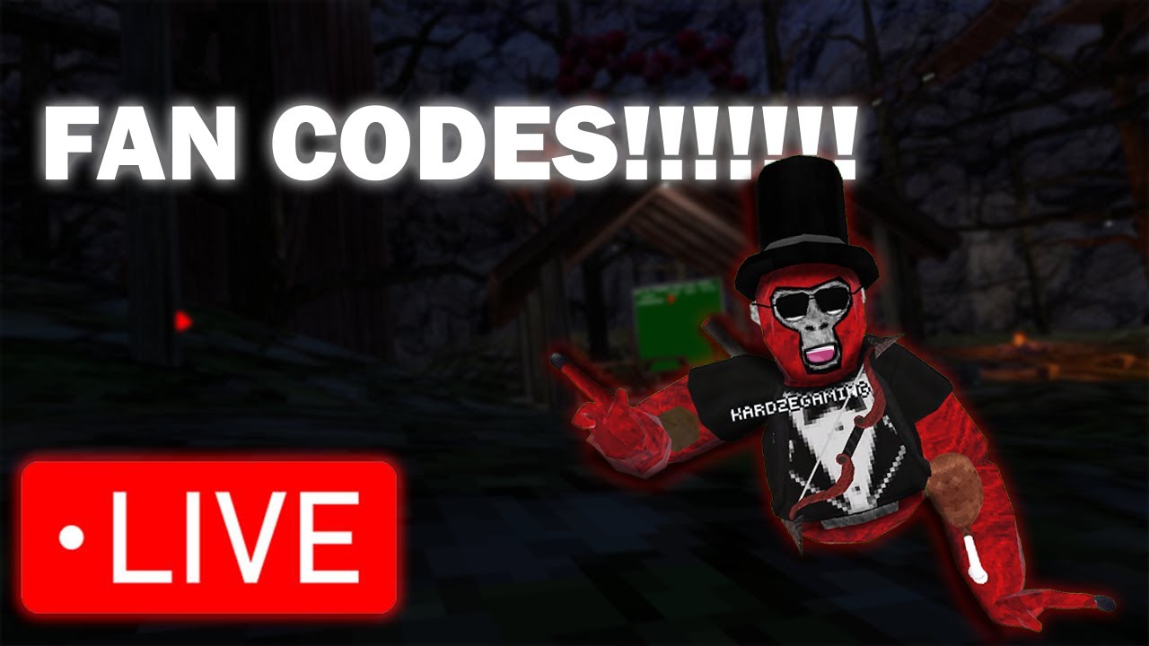 Gorilla Tag FAN CODES!!!! COME JOIN!!!! - YouTube