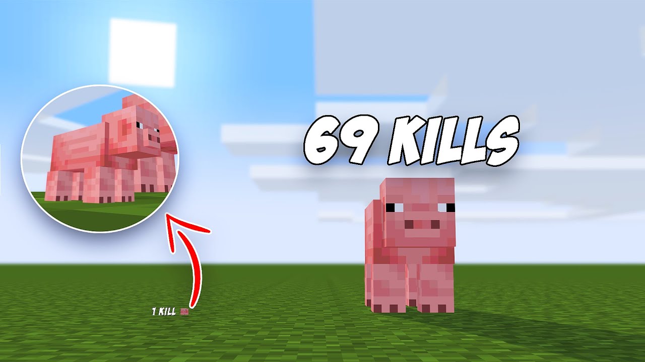 Minecraft, But Killing Mobs Makes Them Bigger - YouTube