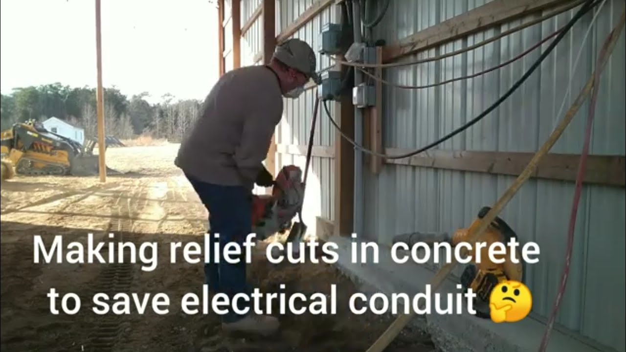 How to break concrete ⛏️ (around electrical conduit) - YouTube