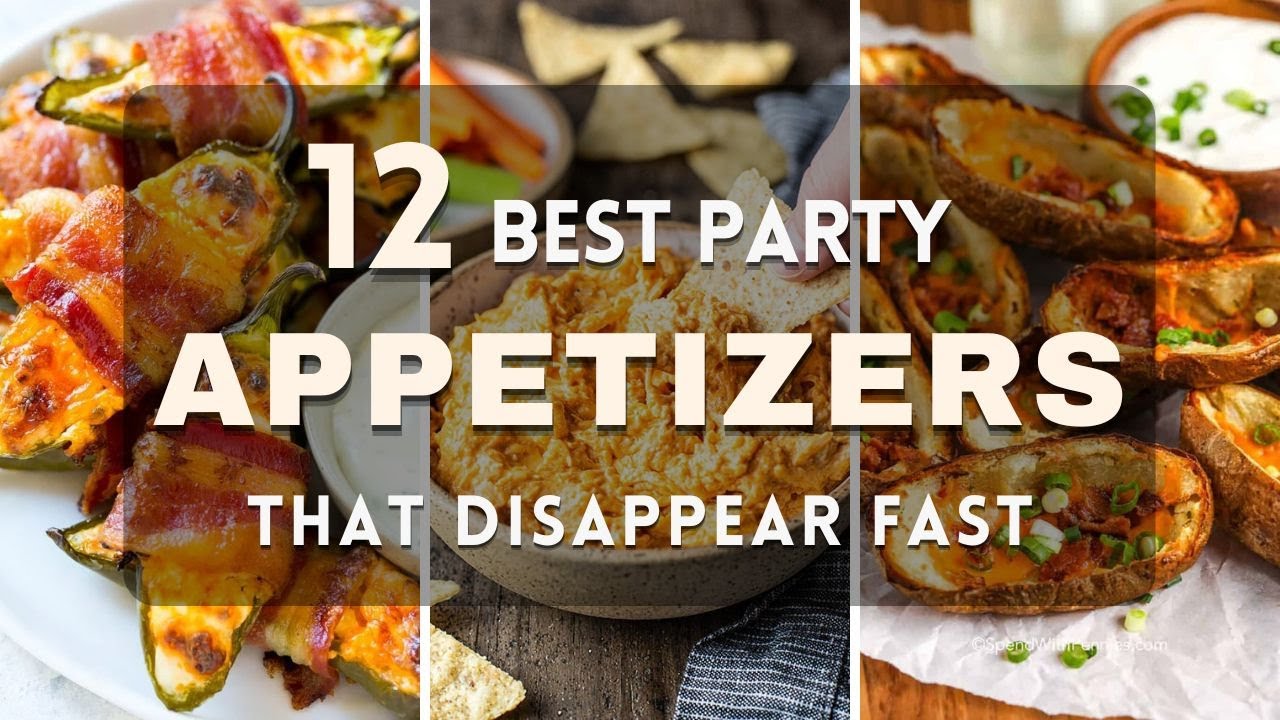 12 Best Party Appetizers That Disappear Fast! #happyfoodideas - YouTube