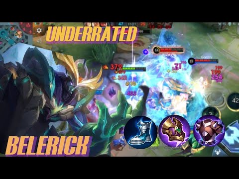 BELERICK TANK ITEM BUILD 2024 BEST GAMEPLAY |EMERALD GREEN| #mlbb #mpl ...