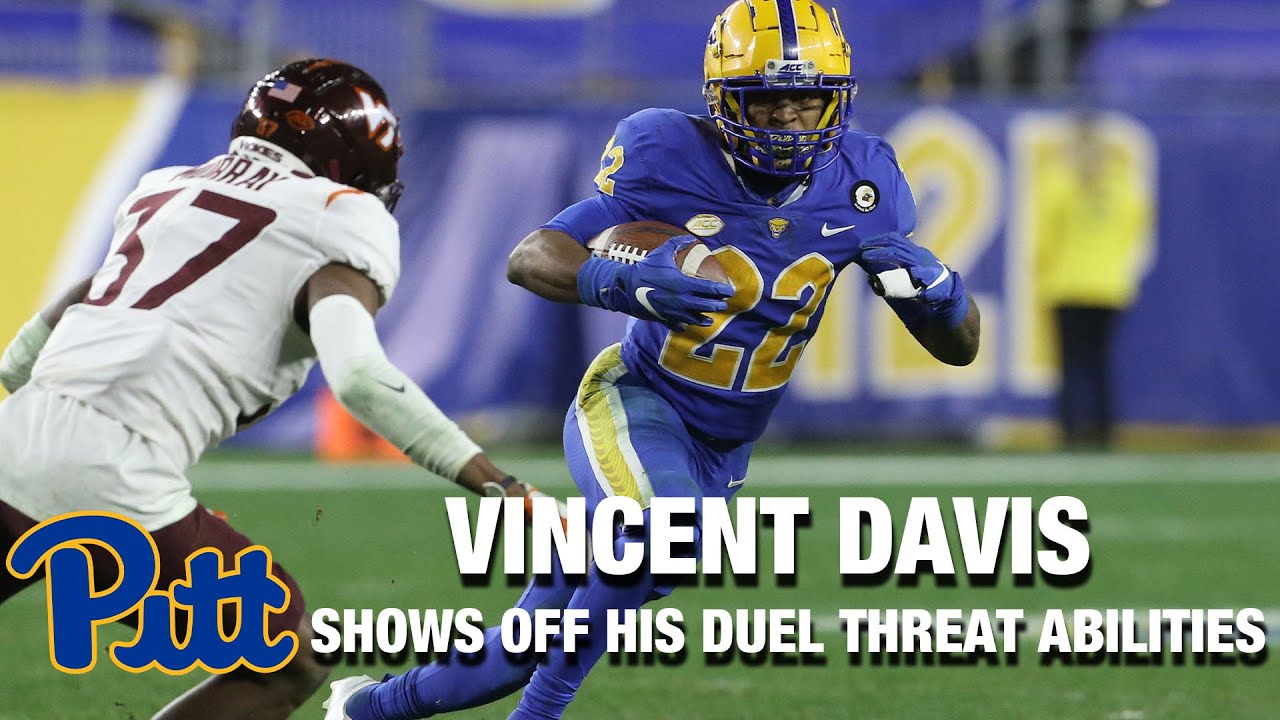 Pitt RB Vincent Davis Shows Off His Duel Threat Abilities - YouTube