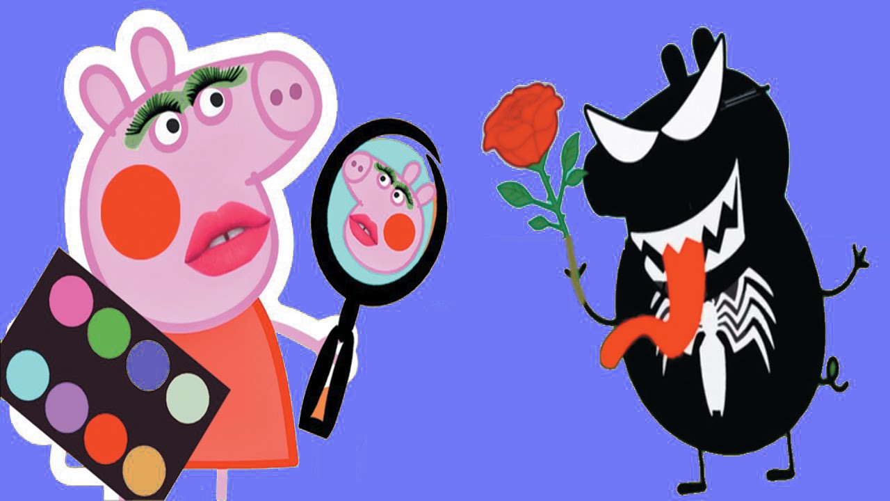 #Peppa Pig Makeup - Love Story With #Spiderman #Venom -- #Peppa Pig ...