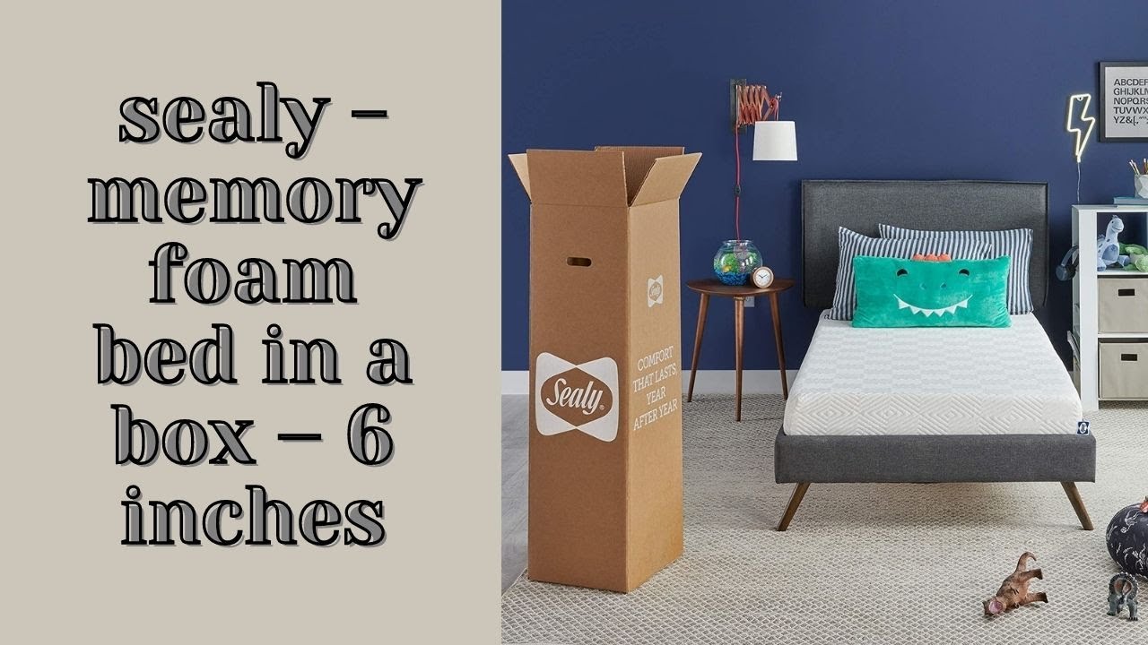 sealy memory foam bed in a box – 6 inches - YouTube
