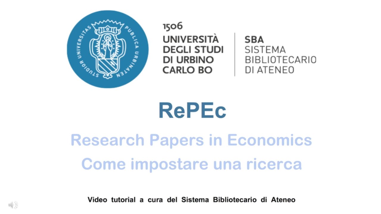 RePEc : Parte 1 - YouTube