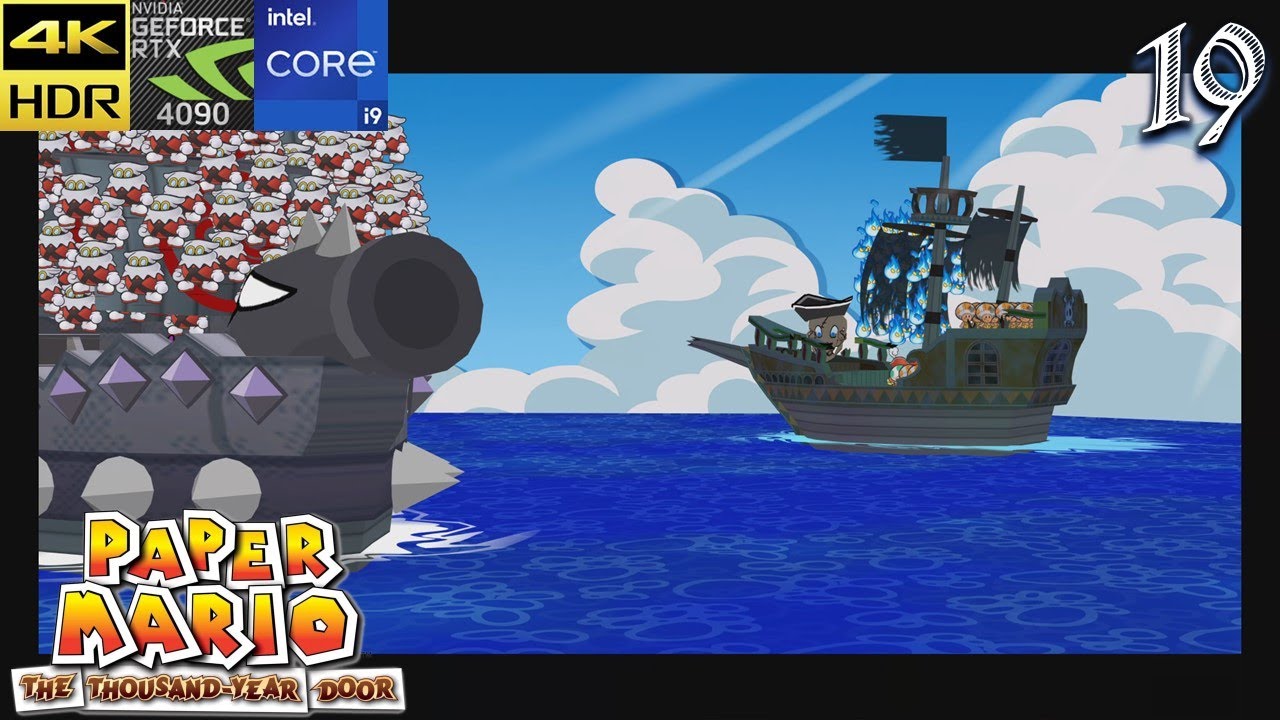 Paper Mario The Thousand Year Door (2004) #19 Ship Battle (4K60 HDR ...
