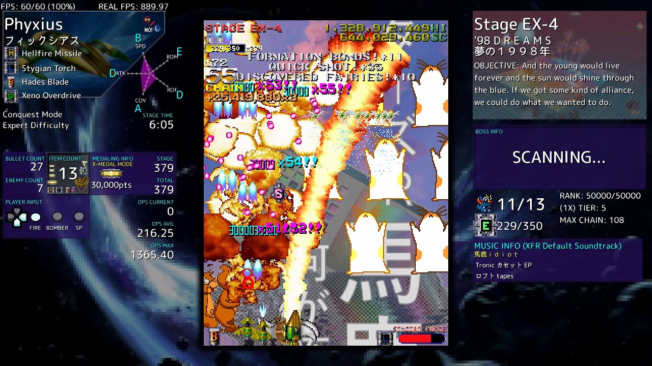 Xeno Fighters R - Phyxius in Stage EX-4 Conquest Expert - YouTube