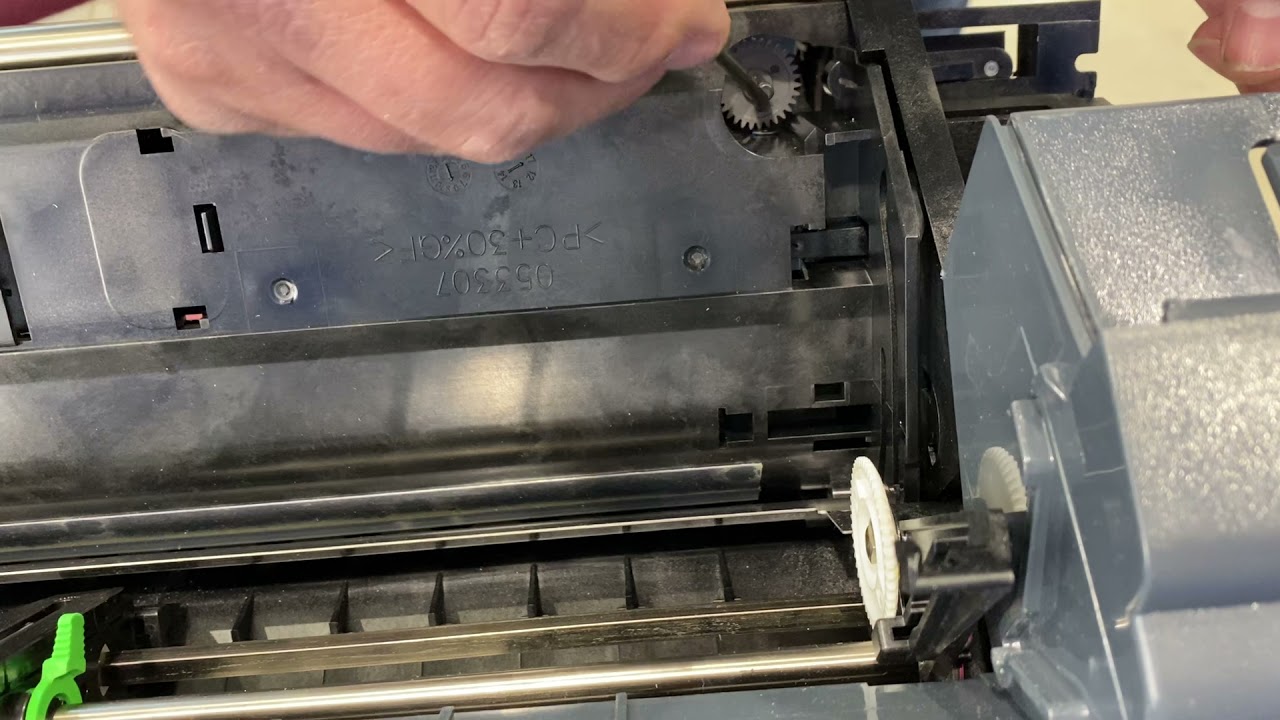 Tally 2365 Remove Ribbon Drive Assembly Part 2 - YouTube