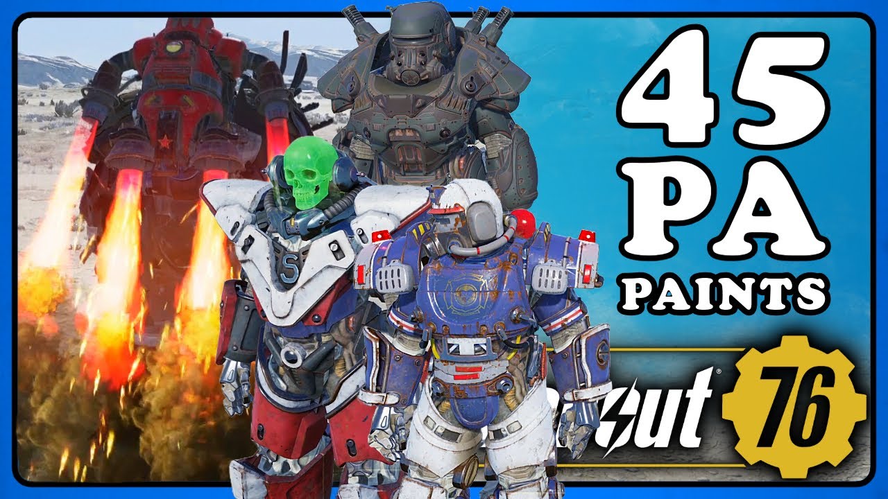 Fallout 76: 45 Power Armor Paints / Skins & Jet Pack Skins. My ...