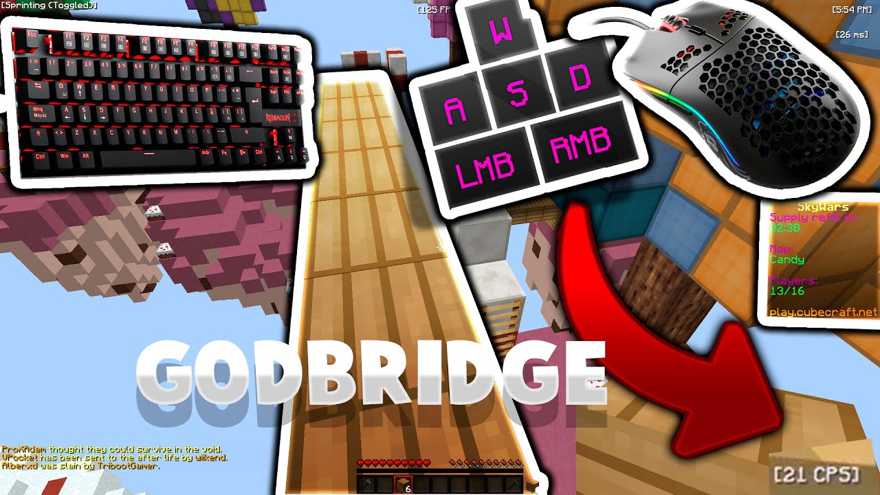 skywars highlights #2 - godbridge, 20 cps *mouse and keyboard sounds ...