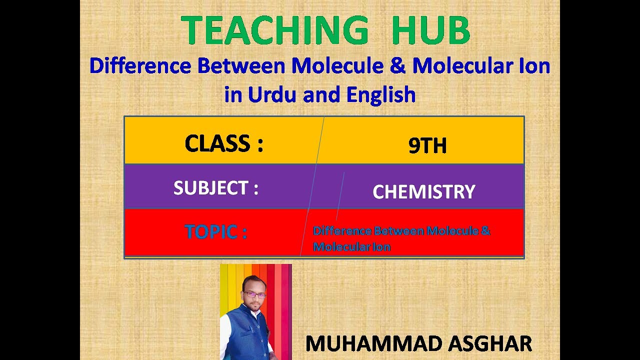 Difference Between Molecule and Molecular ion || Molecule and Molecular ...