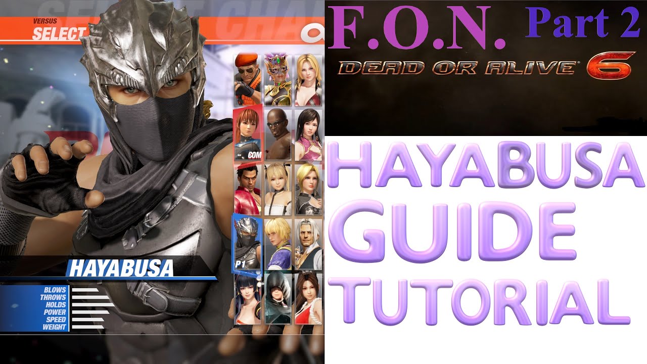 Dead or Alive 6: RYU HAYABUSA GUIDE Tutorial (PART 2) - YouTube
