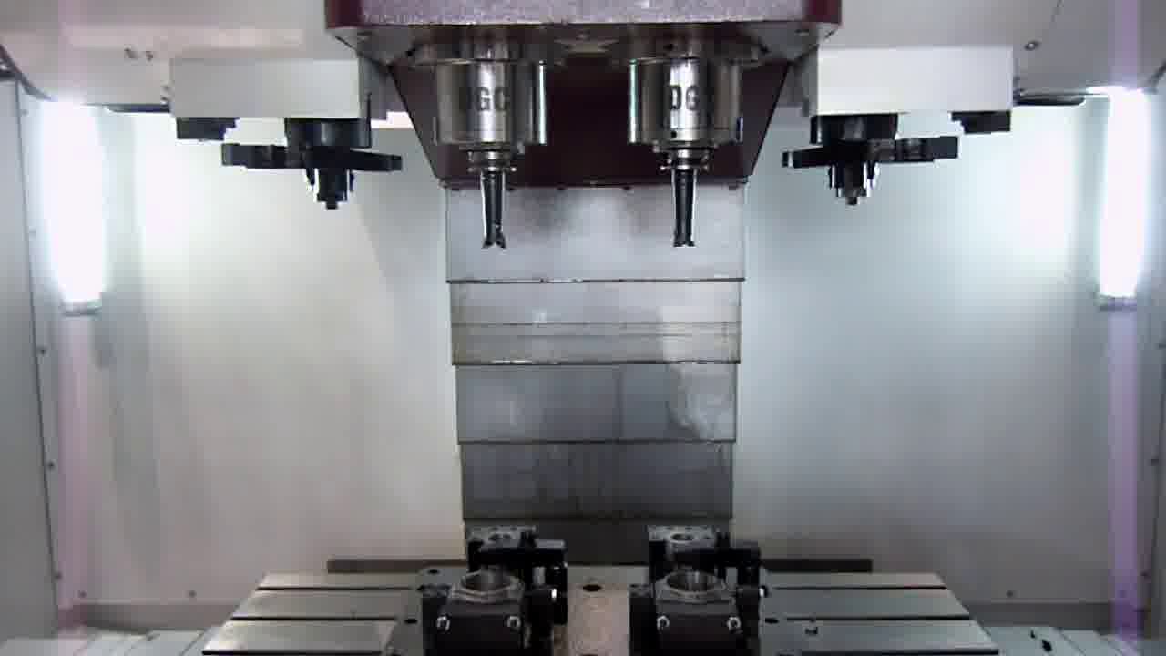 DMTG VDL1000 Twin Spindle VMC - YouTube