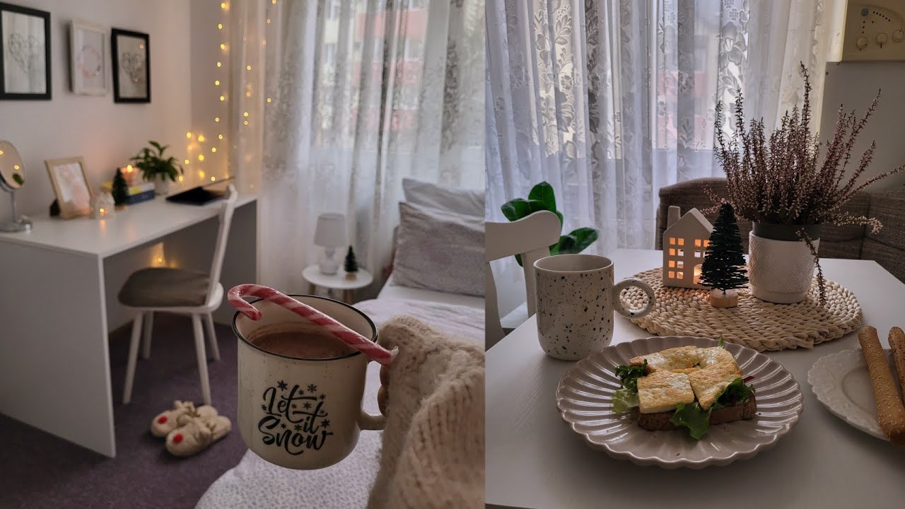 A cozy winter days with first snow ☃️ - YouTube