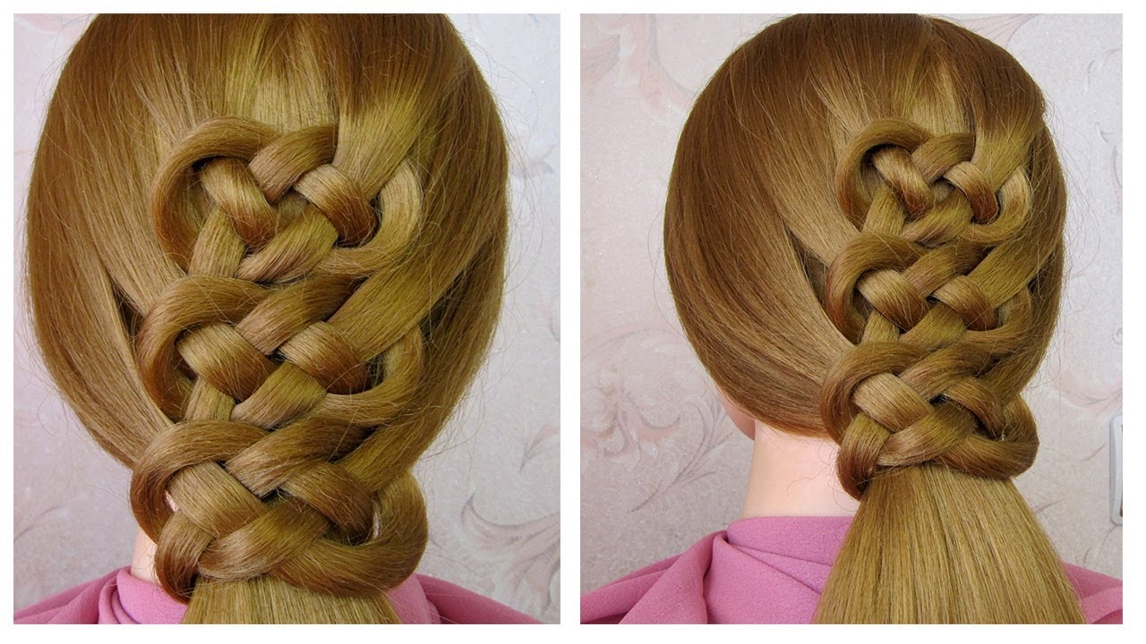 Tuto coiffure simple et rapide 🌸 Queue de cheval avec tresses Noeud ...