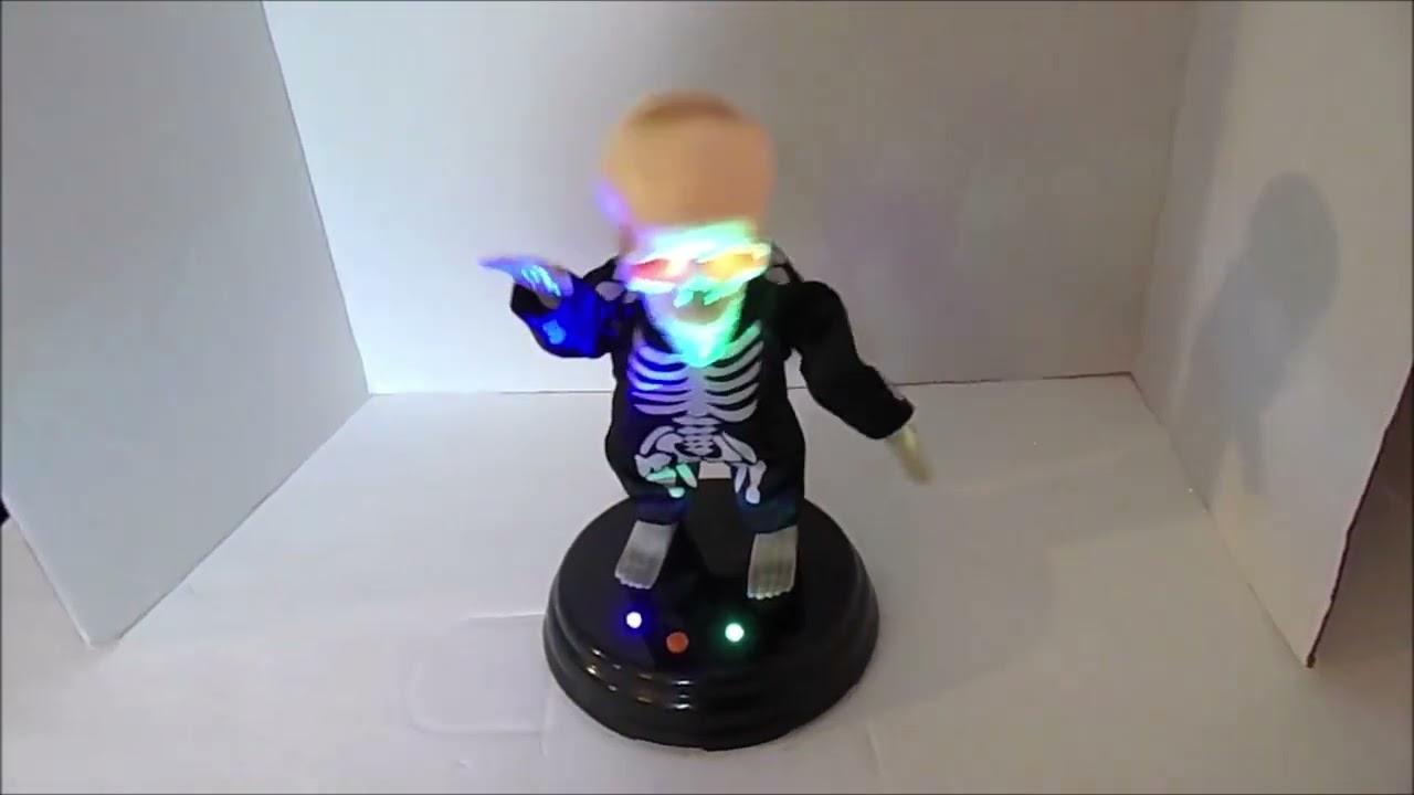Gemmy Grave Raver Halloween Dancing Skeleton Sings Livin La Vida Loca ...