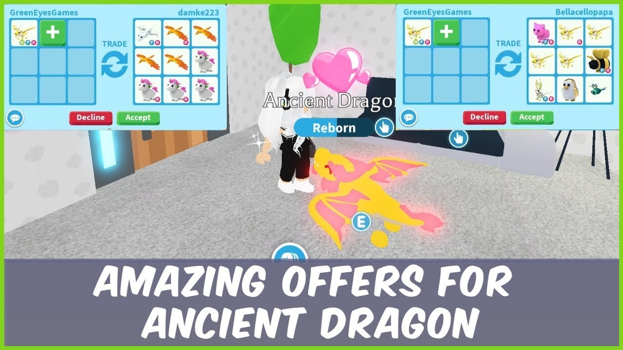 TRADING NEON ANCIENT DRAGON in Adopt Me 🤩 Adopt Me Trading Neon Pets ...
