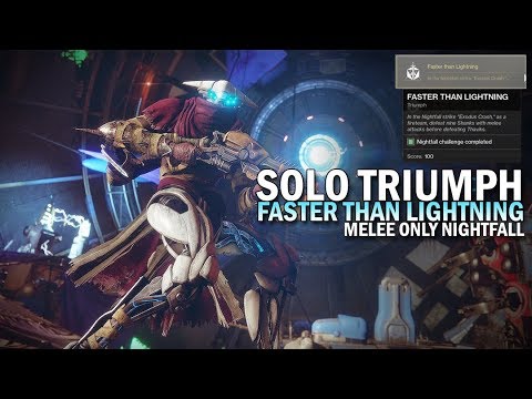 Solo "Faster Than Lightning" Triumph / Melee Only Exodus Crash ...