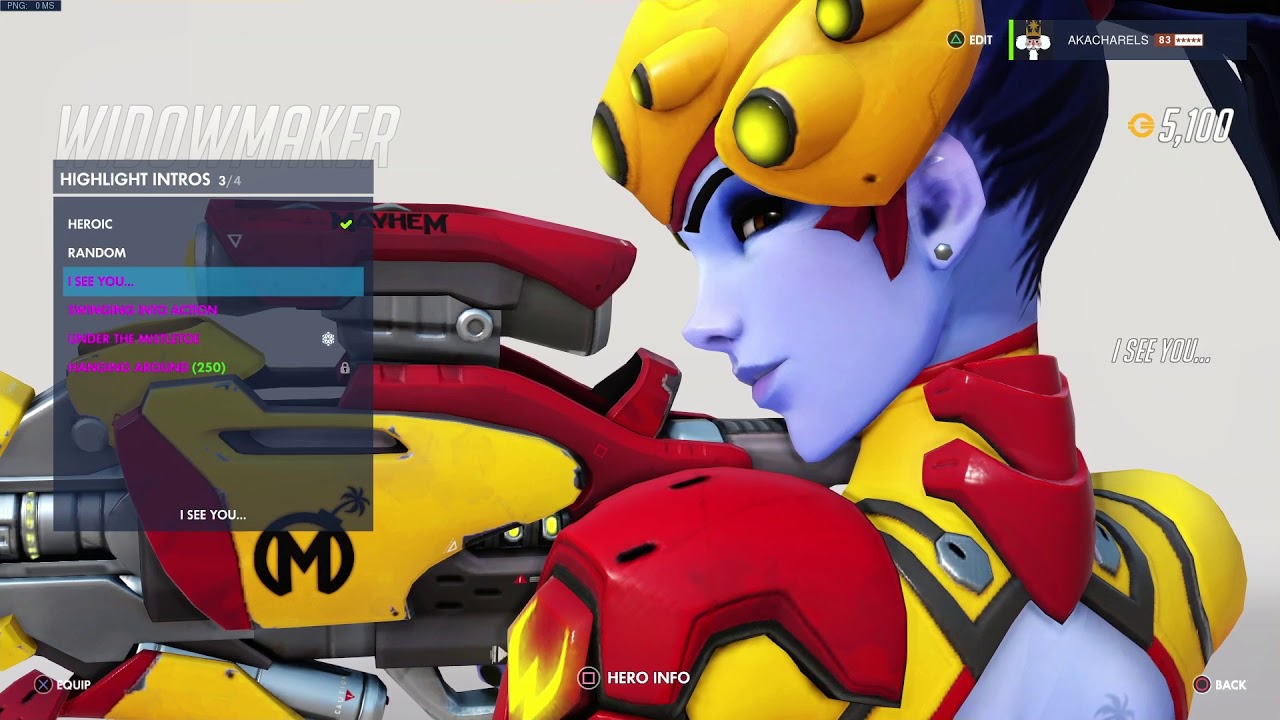 Overwatch: Widowmaker Mayhem Skin All Emotes, Poses, Intros & Weapons ...