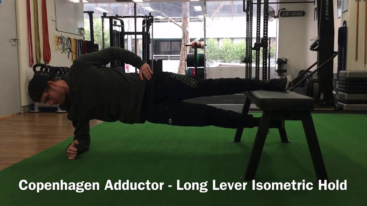 Copenhagen Adductor - Long Lever Isometric Hold - YouTube