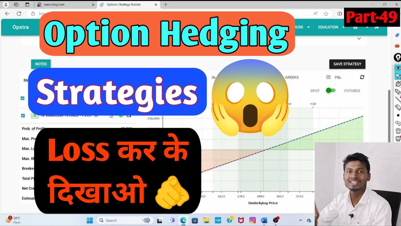 Option hedging strategy Loss कर के दिखाओ 🫵 - YouTube