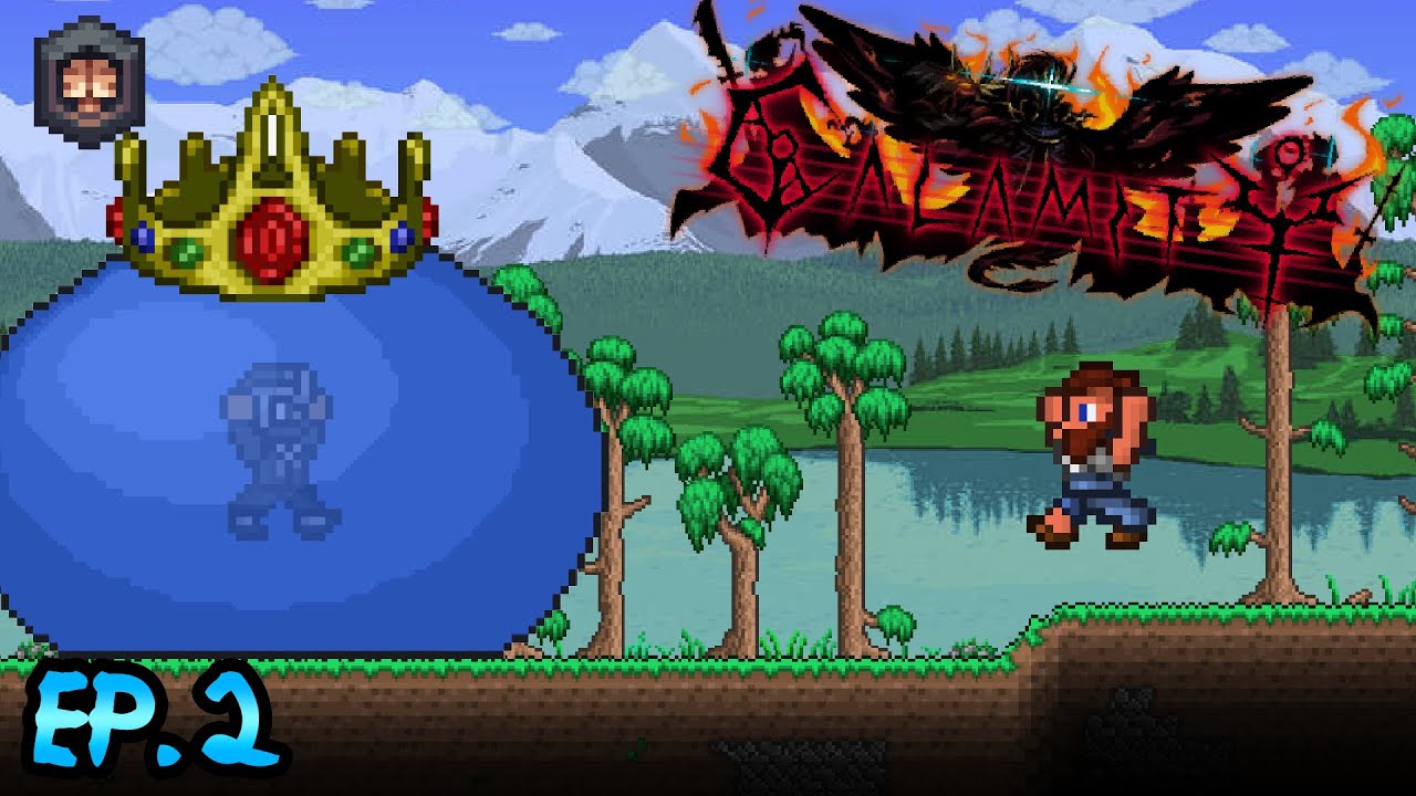 Terraria - Calamity 1.4 || Starter base + King Slime! - YouTube