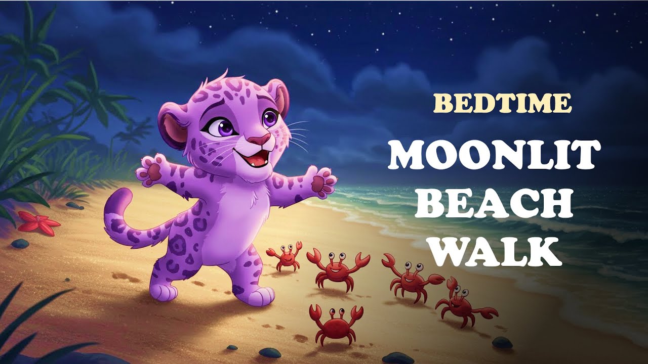 Moonlit Beach Walk 🌊 | Children's bedtime stories | Yuna Video Books ...