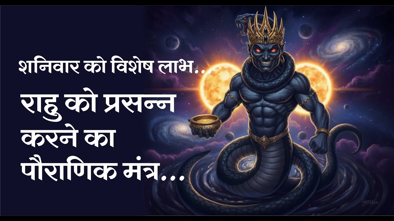 Rahu Mantra। Rahu Grah Shanti & Protection Chanting। 🌑राहु को प्रसन्न ...