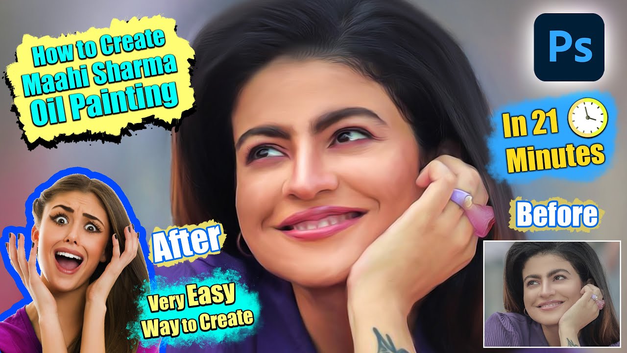 Maahi Sharma Oil Painting | Ayan Artist 007 - YouTube