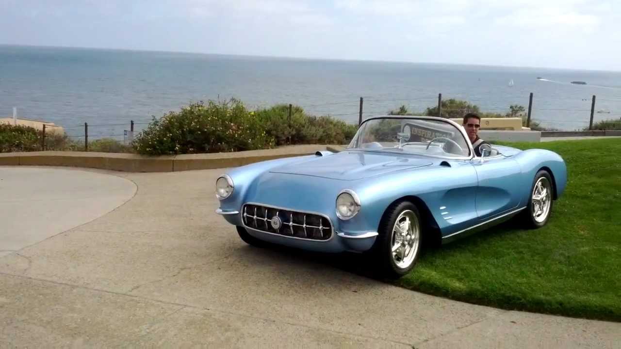 1957 Corvette - Custom Restomod - Start up and drive - YouTube