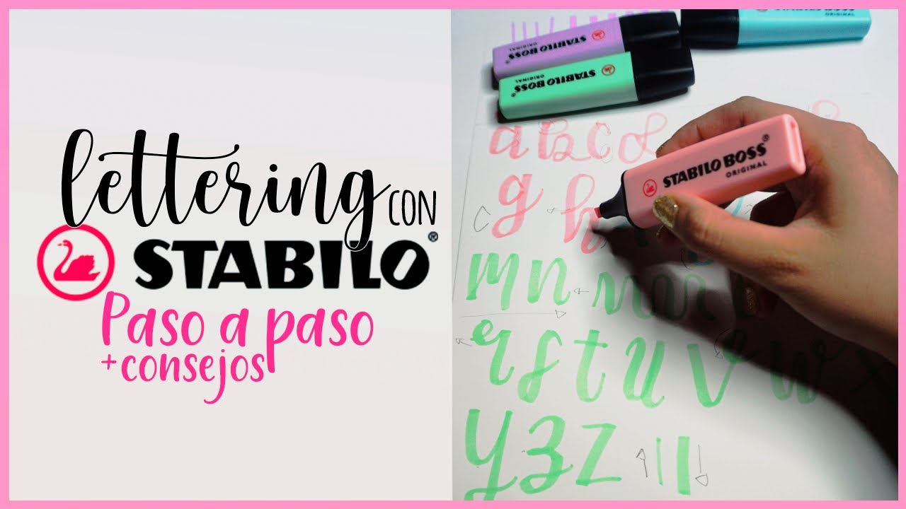 Lettering con Stabilo | Paso a Paso + consejos (Fácil) - YouTube