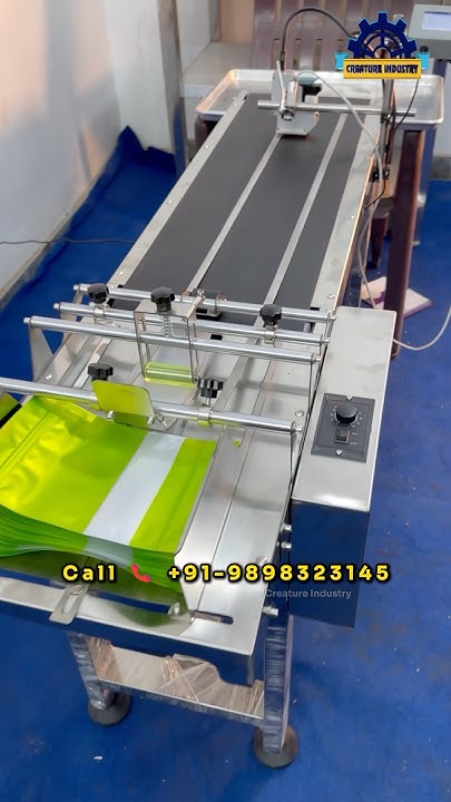 High-Speed Pouch Printing Machine | Stacker Printer With Conveyor | Mrp date, Expiry, Mfd # ...