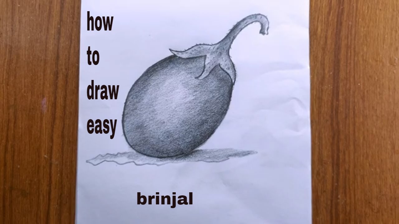 Brinjal Drawing For Kids