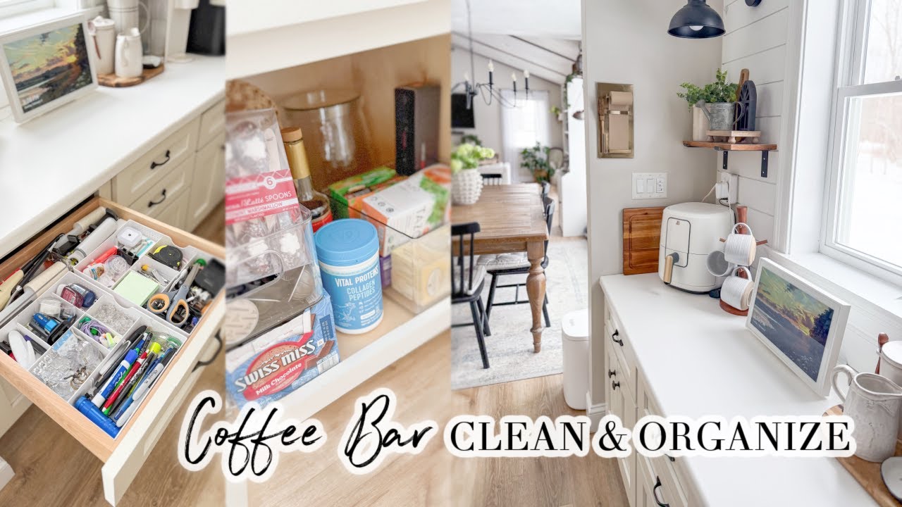 COFFEE BAR CLEAN AND ORGANIZE // 2025 WHOLE HOME ORGANIZATION ...