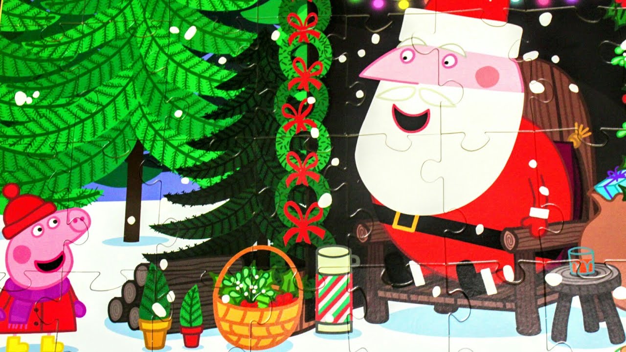 Peppa Pig - Meeting with Santa Claus - Peppa pig puzzle | Dasha Kids ...
