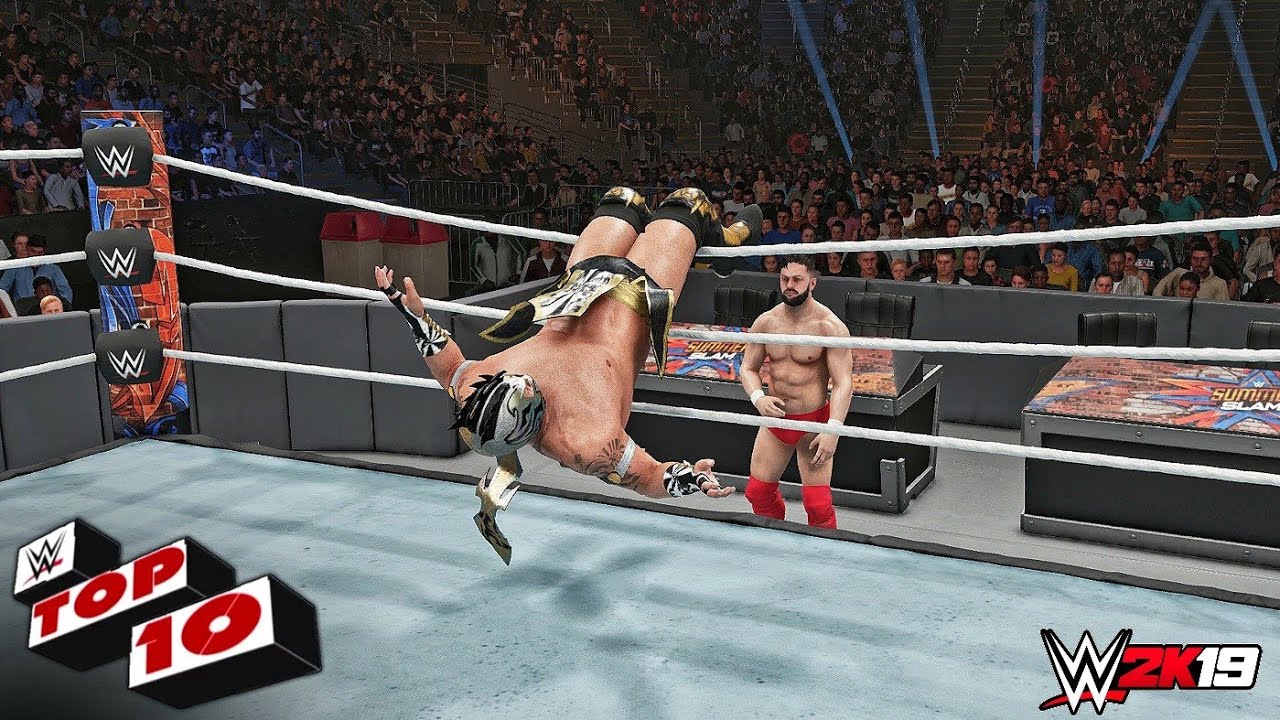 WWE 2K19 - Top 10 *NEW* High Flying Moves! (DLC Pack) - YouTube