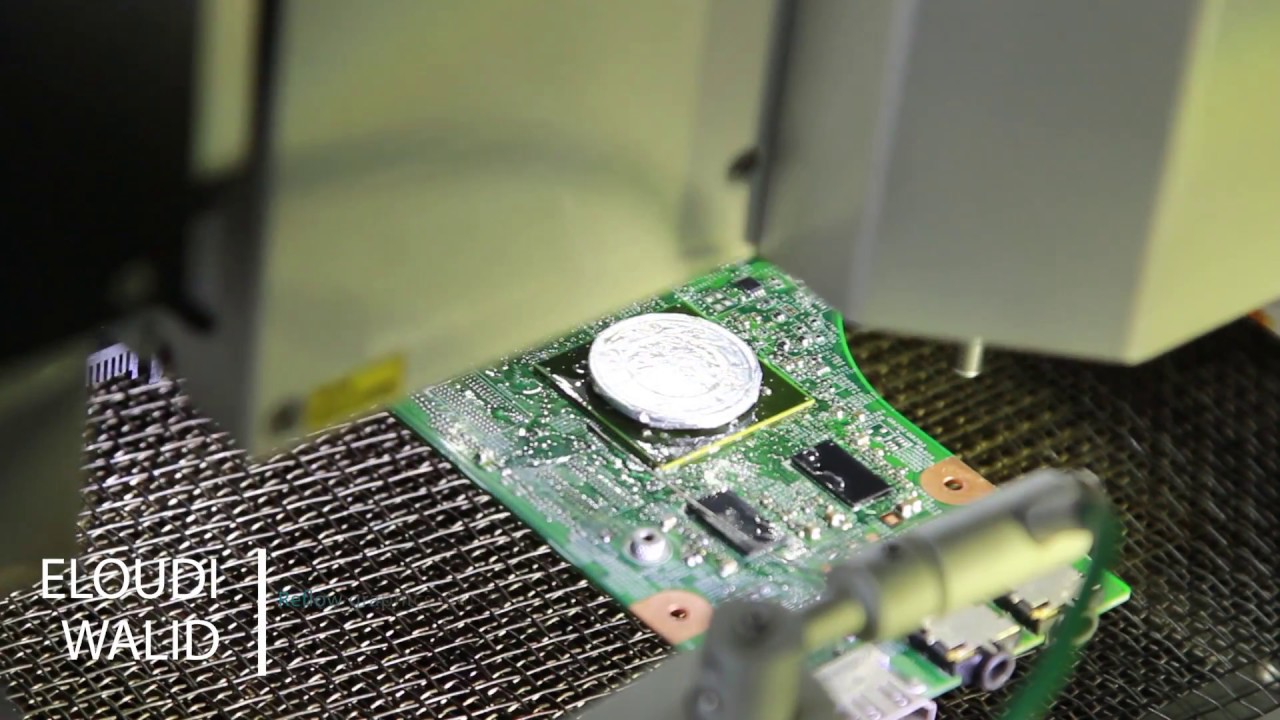 Reflowing GPU Graphics Chip Ersa HR 600 - YouTube