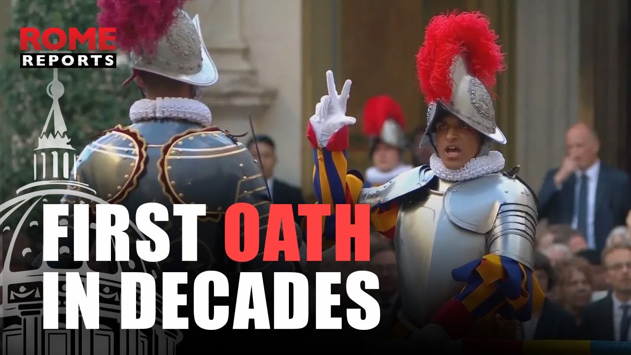 POPE LEO XIV’s gesture: First POPE to preside over the SWISS GUARD oath ...